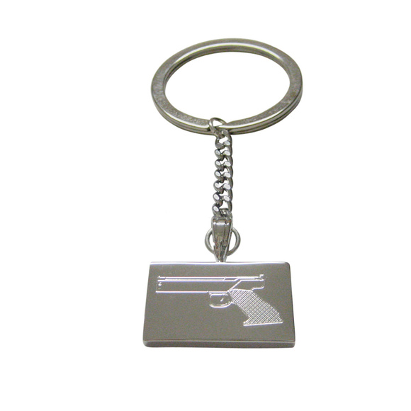 Kiola Designs | Accessories | Silver Toned Etched Simple Modern Handgun ...